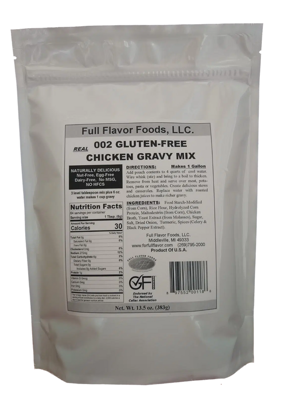 Full Flavor Foods Gluten Free Chicken Gravy Mix, 13.5 oz (383g ...