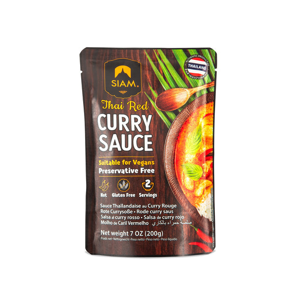 SIAM Red Thai Curry Sauce, 7 oz (200g) - Snazzy Gourmet