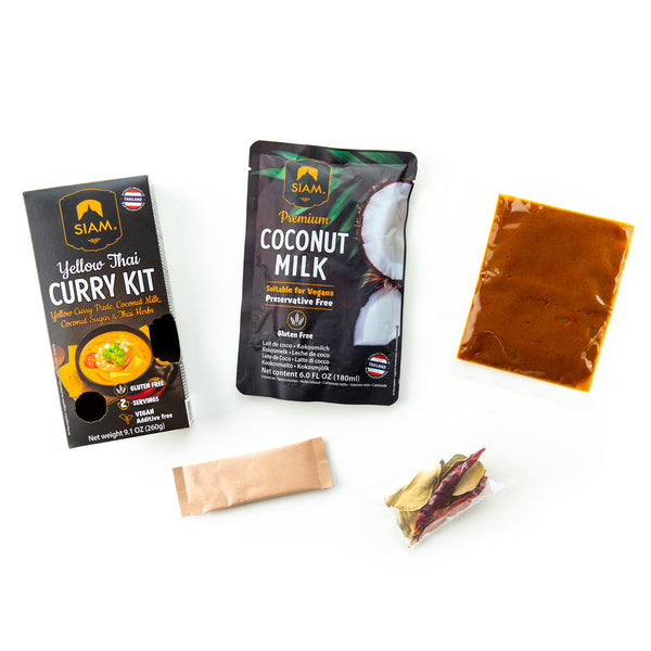 SIAM Yellow Thai Curry Kit, 9.1 oz (260g) - Snazzy Gourmet